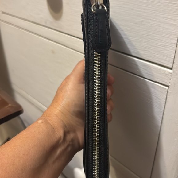 Coach | Bags | Coach Textured Black Leather Clutch Amazing Condition 7 ...